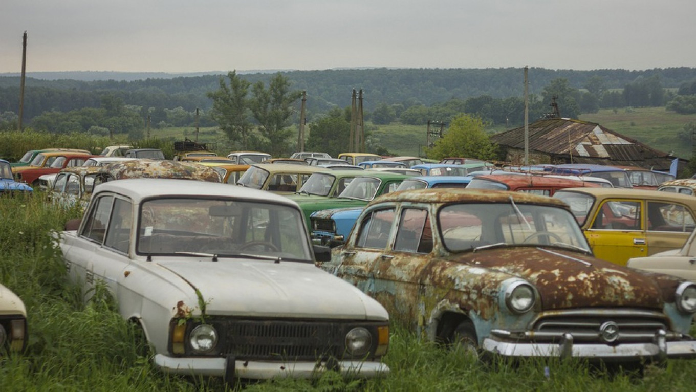 Rust in Peace: Soviet-era Cars Fill Russian Mechanic's Field