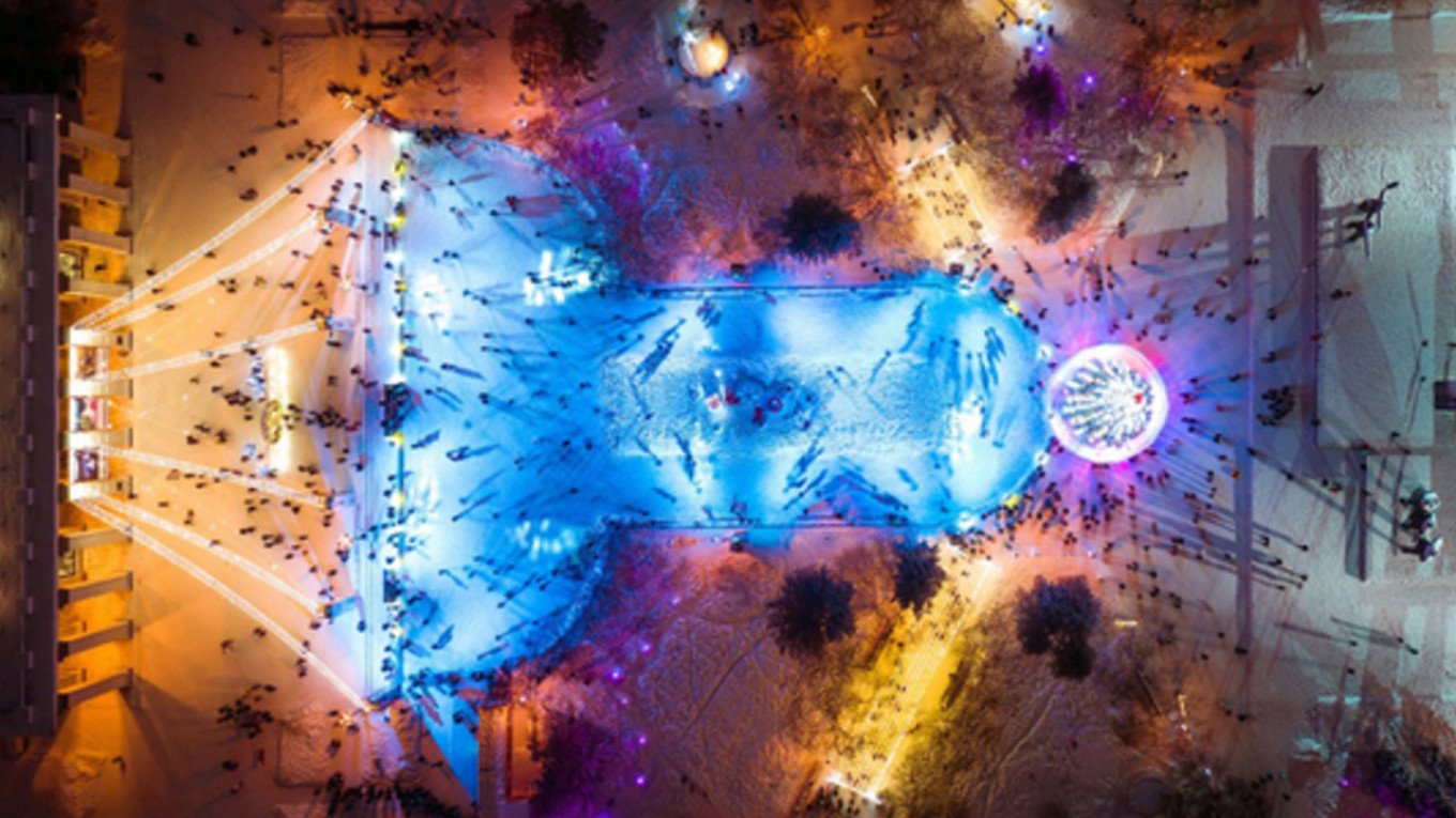 Viral Penis-Shaped Ice Rink Returns to Novosibirsk - The Moscow Times