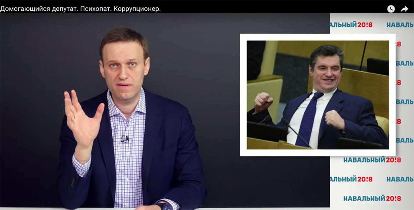 Navalny Accuses Russian Lawmaker Embroiled In Harrasment Scandal Of
