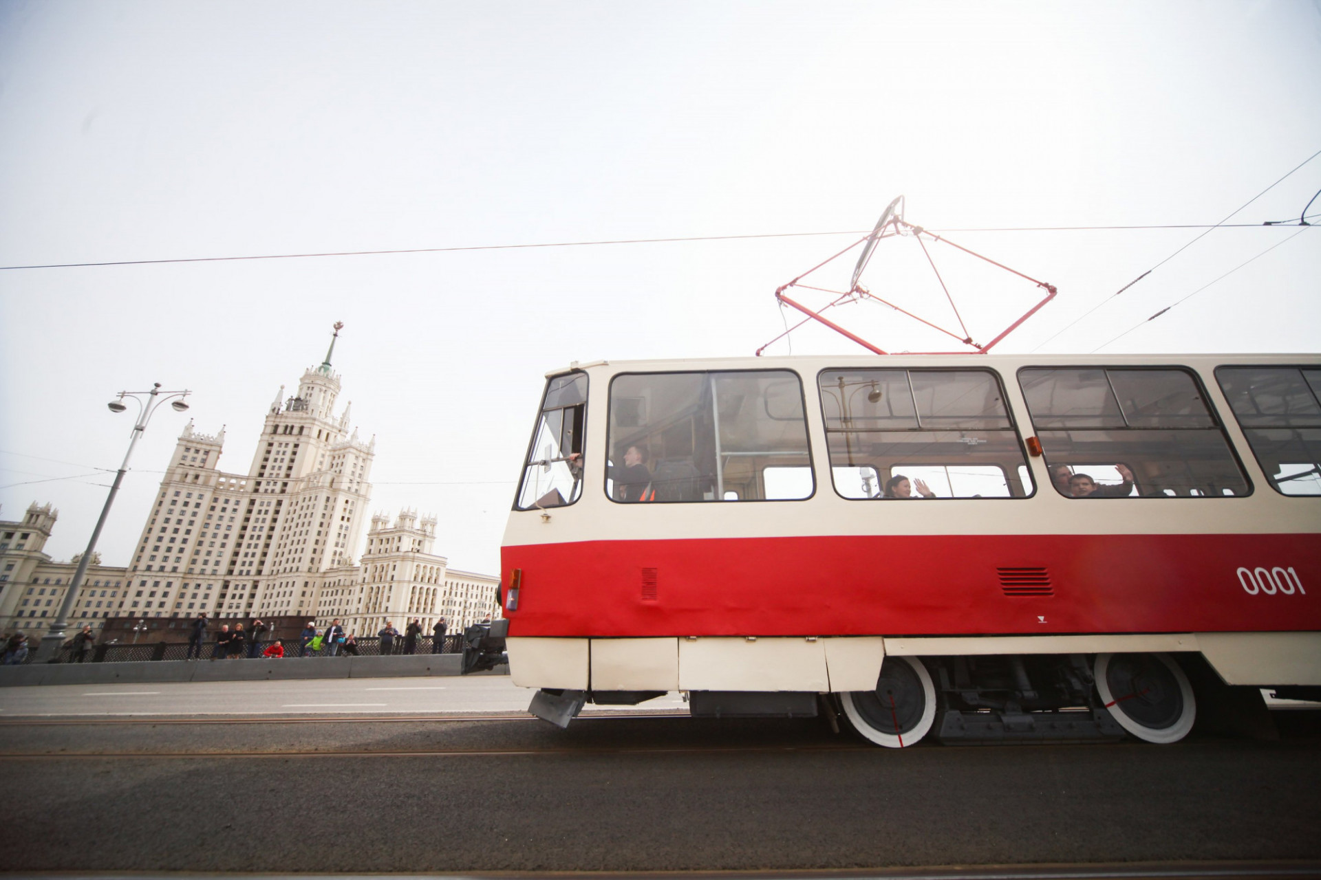 Vintage Tram Cars Parade Down Moscow’s Streets - The Moscow Times