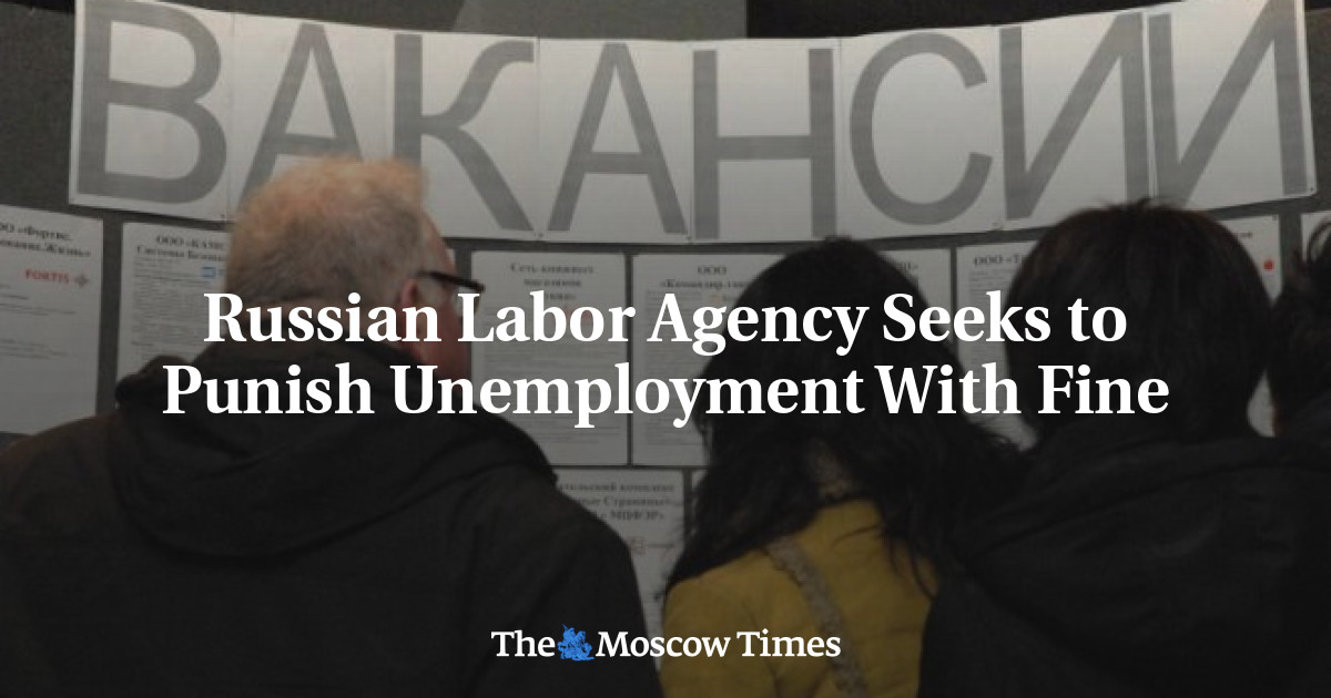 Russian Labor Agency Seeks to Punish Unemployment With Fine