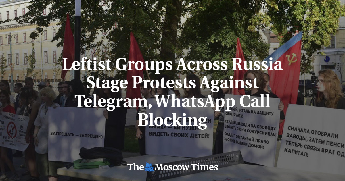 Leftist Groups Across Russia Stage Protests Against Telegram, WhatsApp ...
