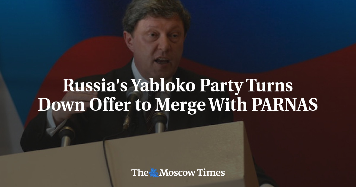 Russia's Yabloko Party Turns Down Offer to Merge With PARNAS