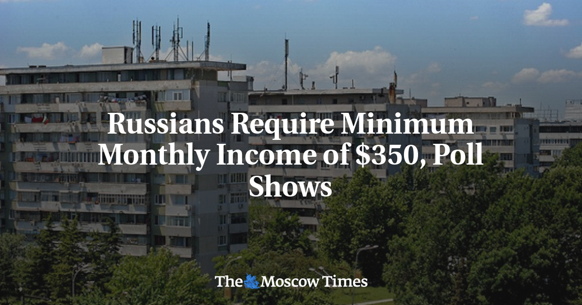 Russians Require Minimum Monthly Income of $350, Poll Shows