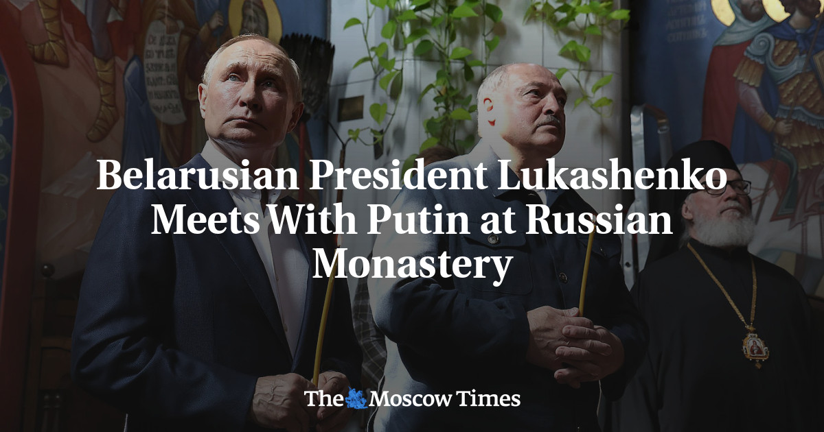 Belarusian President Lukashenko Meets With Putin at Russian Monastery ...