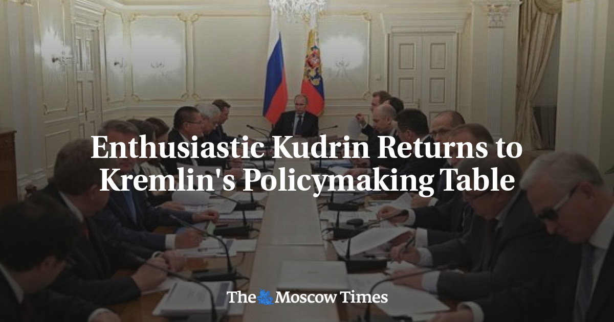 Enthusiastic Kudrin Returns to Kremlin's Policymaking Table