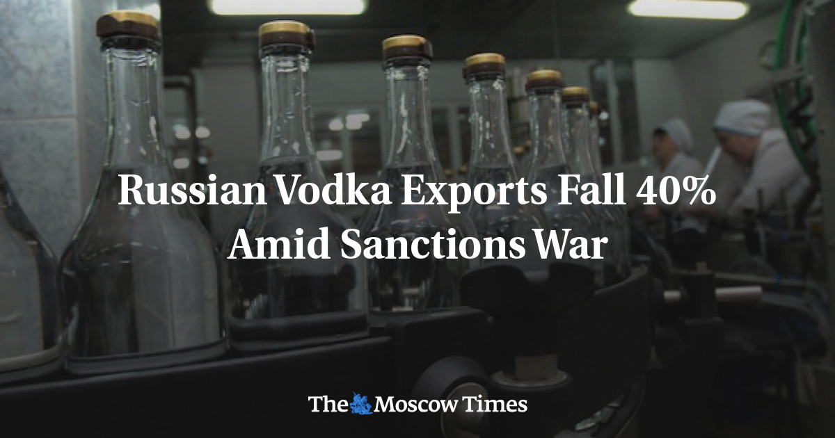 Russian Vodka Exports Fall 40% Amid Sanctions War