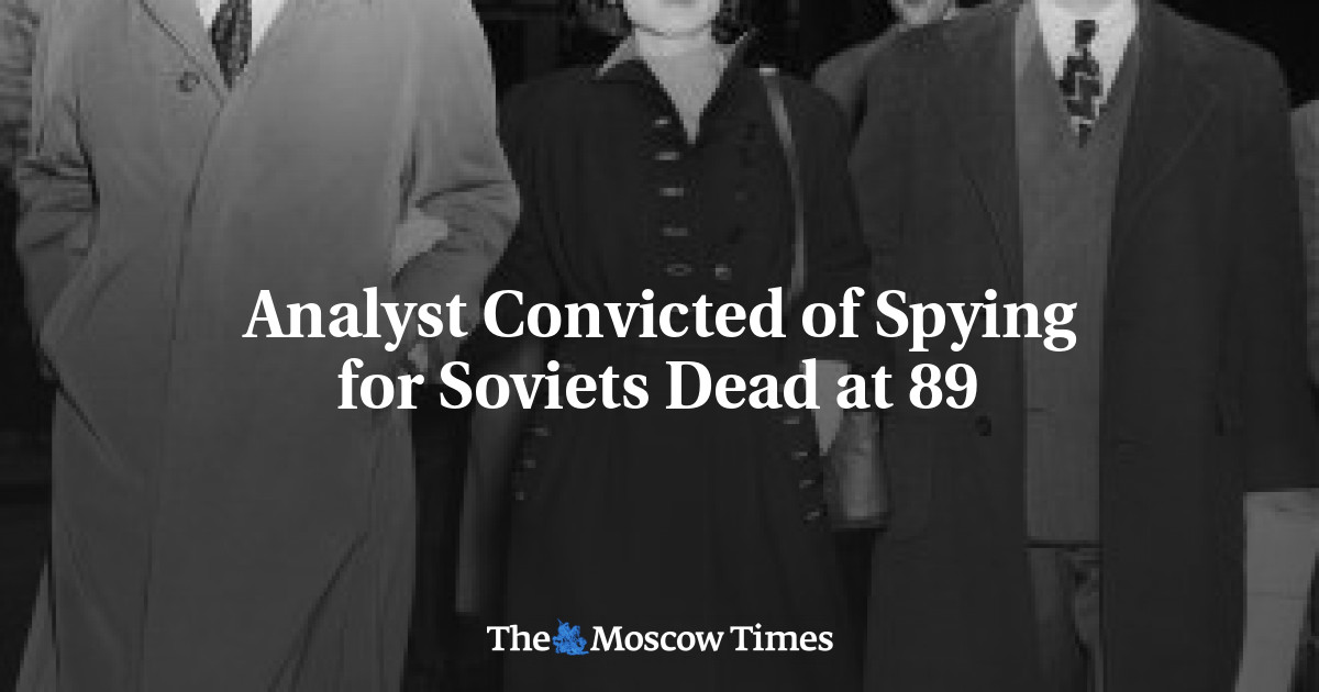 Analyst Convicted of Spying for Soviets Dead at 89