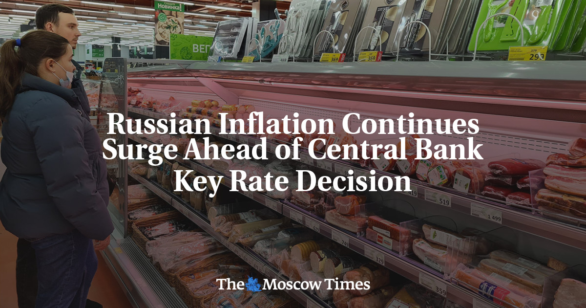 Russian Inflation Continues Surge Ahead of Central Bank Key Rate ...