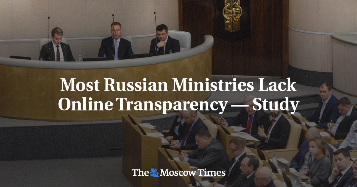 Most Russian Ministries Lack Online Transparency — Study - The Moscow Times