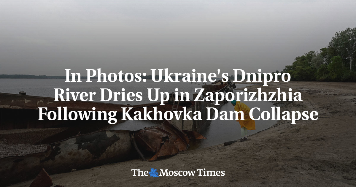 In Photos: Ukraine's Dnipro River Dries Up in Zaporizhzhia Following Kakhovka Dam Collapse - The ...