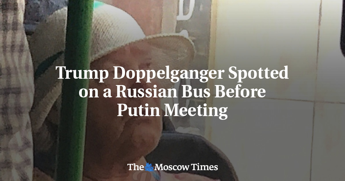 Trump Doppelganger Spotted on a Russian Bus Before Putin Meeting