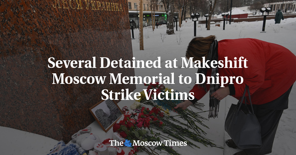 Several Detained at Makeshift Moscow Memorial to Dnipro Strike Victims ...