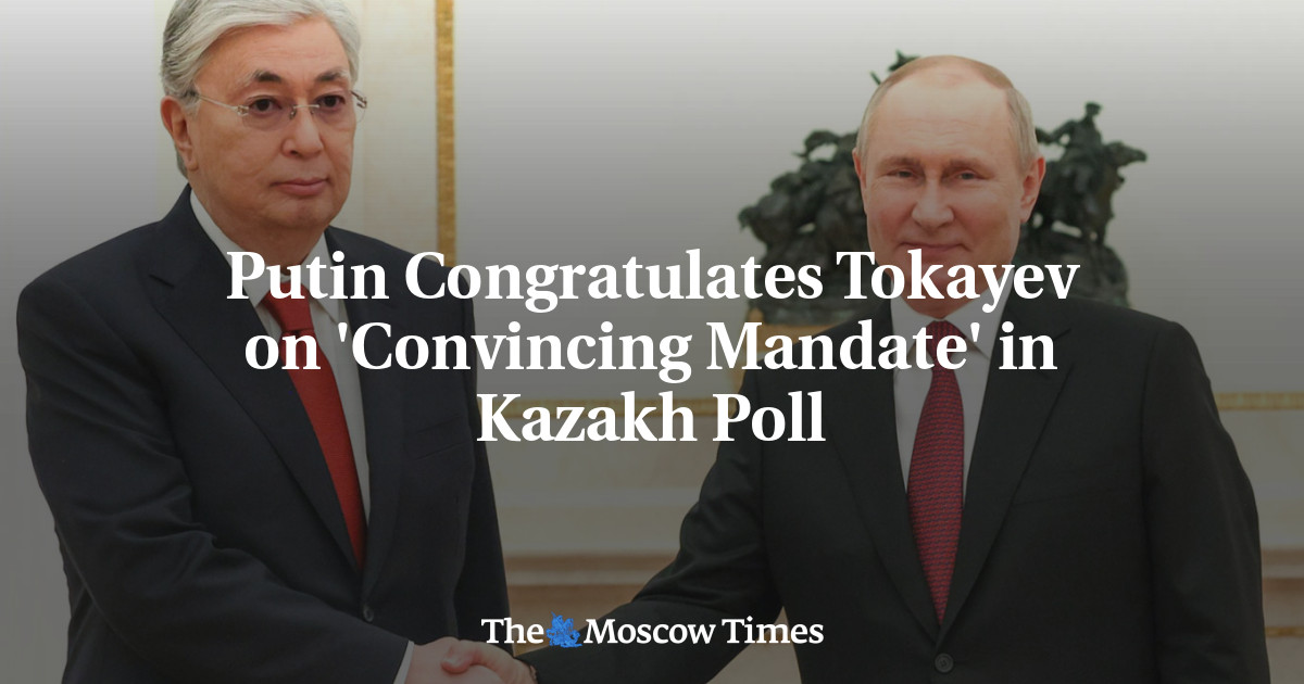 Putin Congratulates Tokayev on 'Convincing Mandate' in Kazakh Poll ...