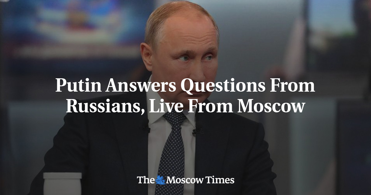 Putin Answers Questions From Russians, Live From Moscow