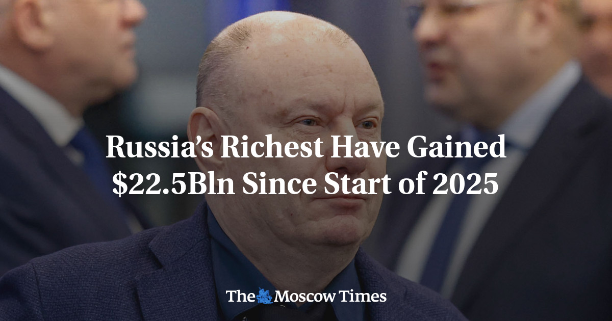 Russia’s Richest Have Gained $22.5Bln Since Start of 2025 - The Moscow ...