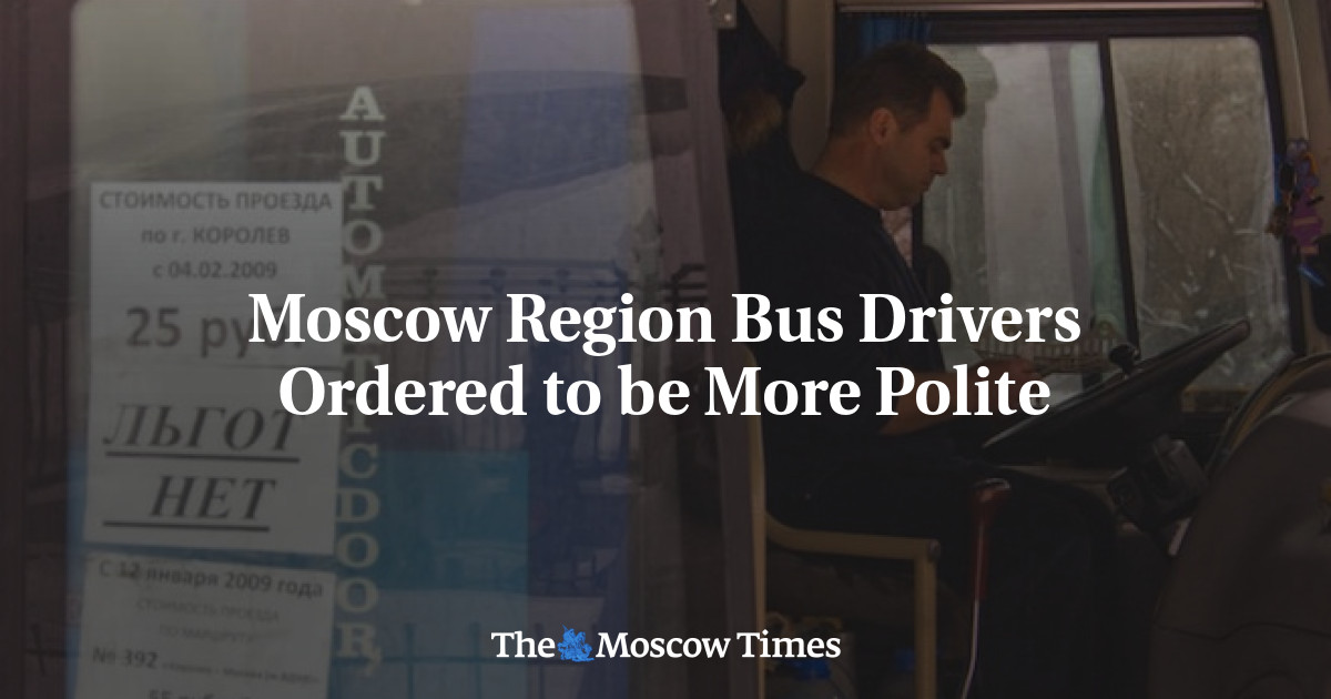 Moscow Region Bus Drivers Ordered to be More Polite