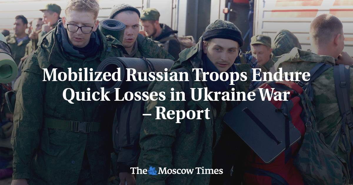 Mobilized Russian Troops Endure Quick Losses in Ukraine War – Report ...