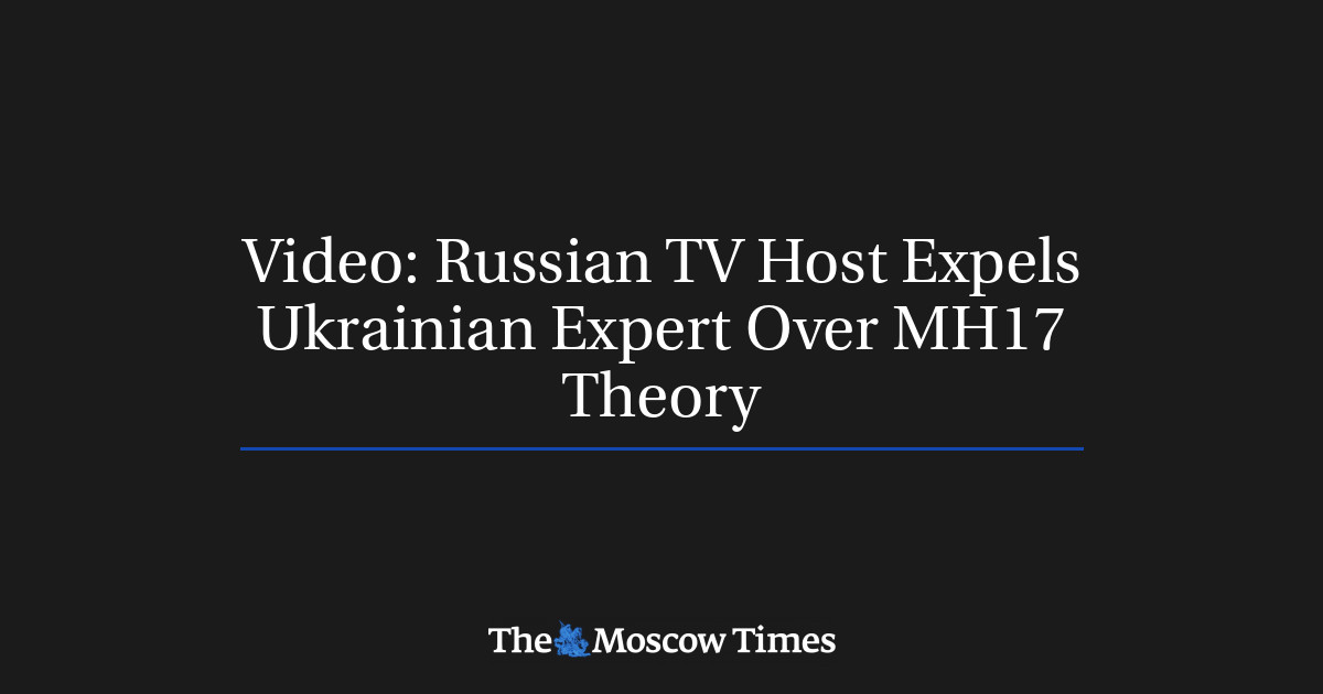 Video: Russian TV Host Expels Ukrainian Expert Over MH17 Theory