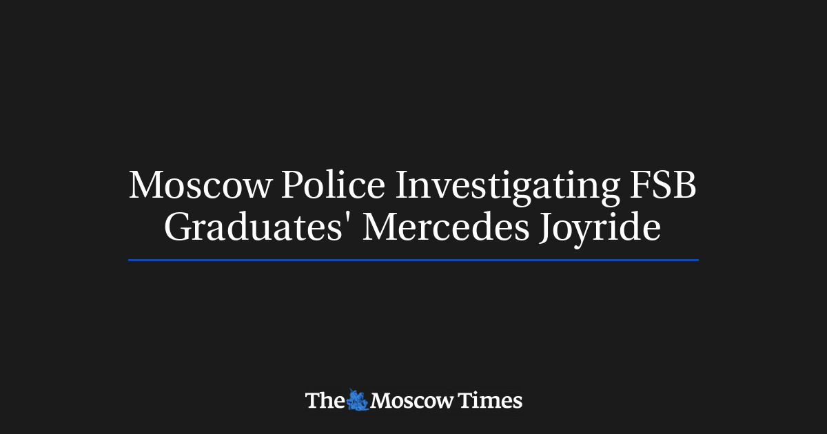 Moscow Police Investigating FSB Graduates' Mercedes Joyride