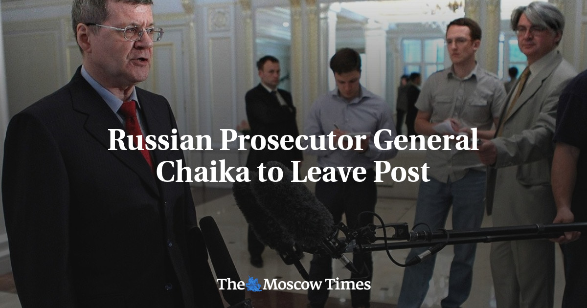 Russian Prosecutor General Chaika to Leave Post - The Moscow Times