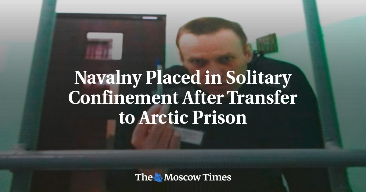 Navalny Placed in Solitary Confinement After Transfer to Arctic Prison ...