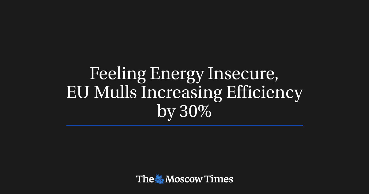 Feeling Energy Insecure, EU Mulls Increasing Efficiency by 30%