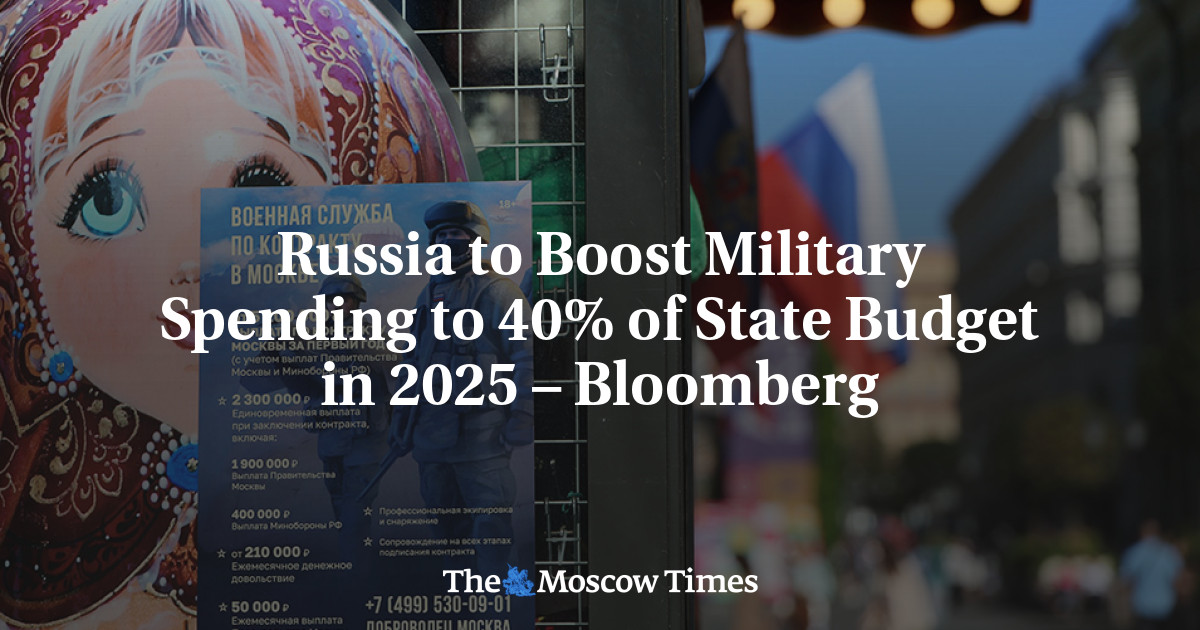 Russia to Boost Military Spending to 40% of State Budget in 2025 ...
