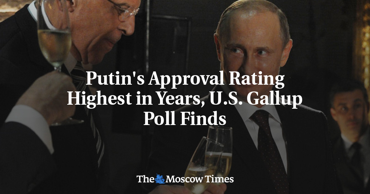 Putin's Approval Rating Highest in Years, U.S. Gallup Poll Finds