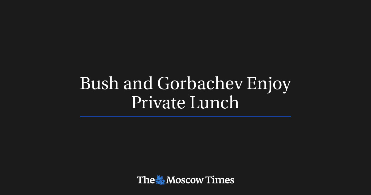 Bush and Gorbachev Enjoy Private Lunch