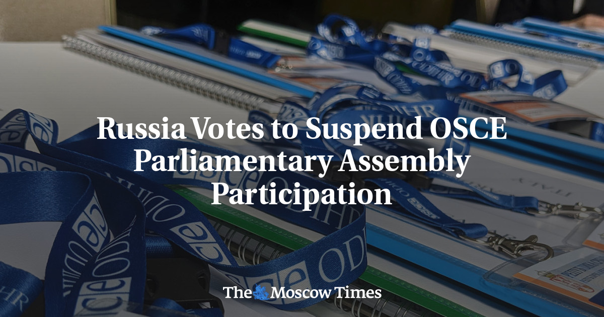Russia Votes to Suspend OSCE Parliamentary Assembly Participation - The ...