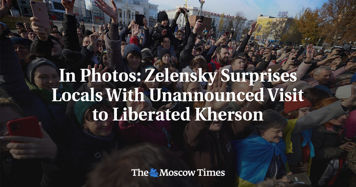 In Photos Zelensky Surprises Locals With Unannounced Visit To