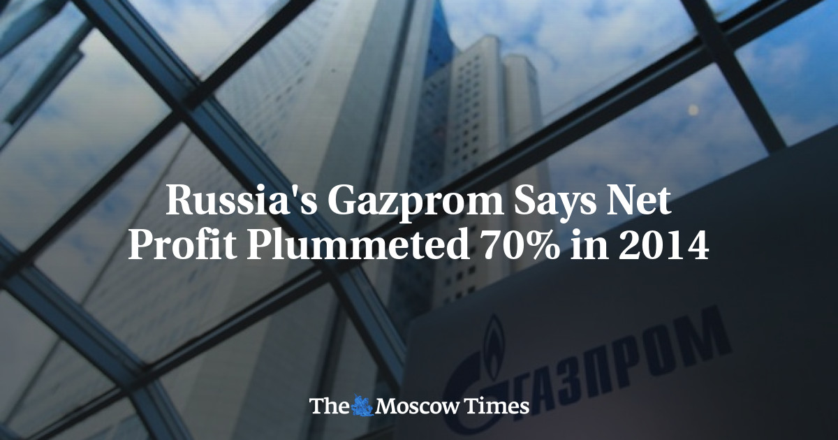 Russia's Gazprom Says Net Profit Plummeted 70% in 2014