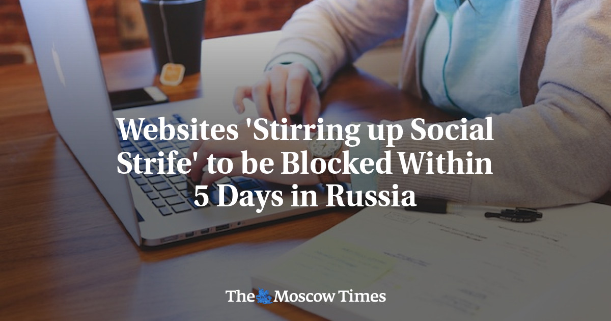 Websites 'Stirring up Social Strife' to be Blocked Within 5 Days in Russia