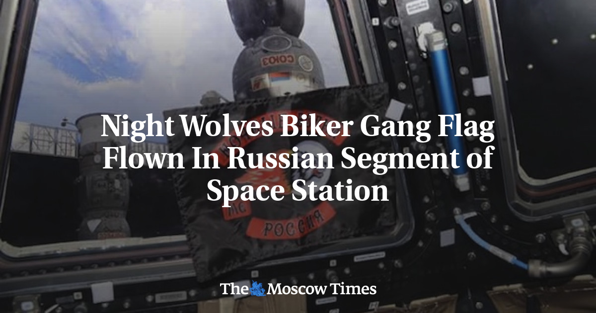 Night Wolves Biker Gang Flag Flown In Russian Segment of Space Station