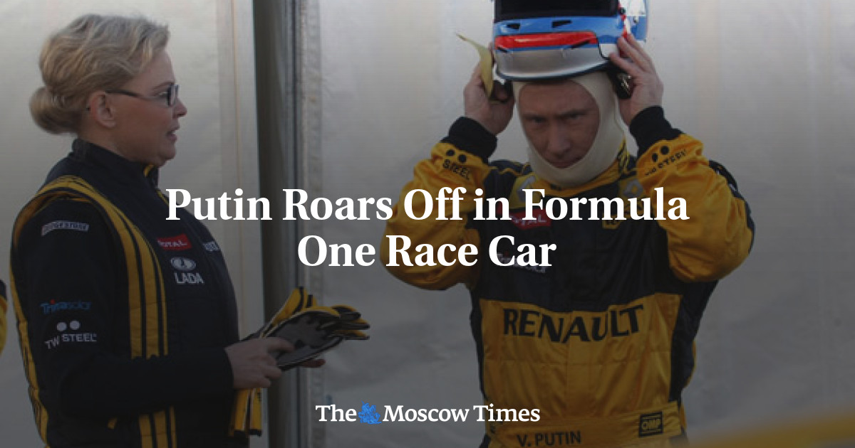 Putin Roars Off in Formula One Race Car