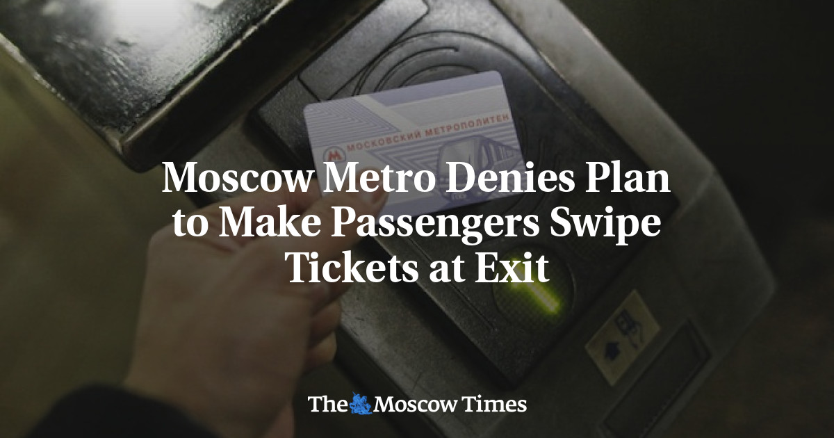 Moscow Metro Denies Plan to Make Passengers Swipe Tickets at Exit