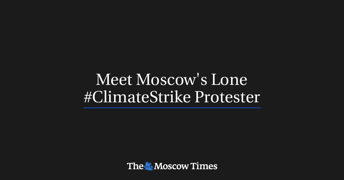 Meet Moscow's Lone #ClimateStrike Protester - The Moscow Times