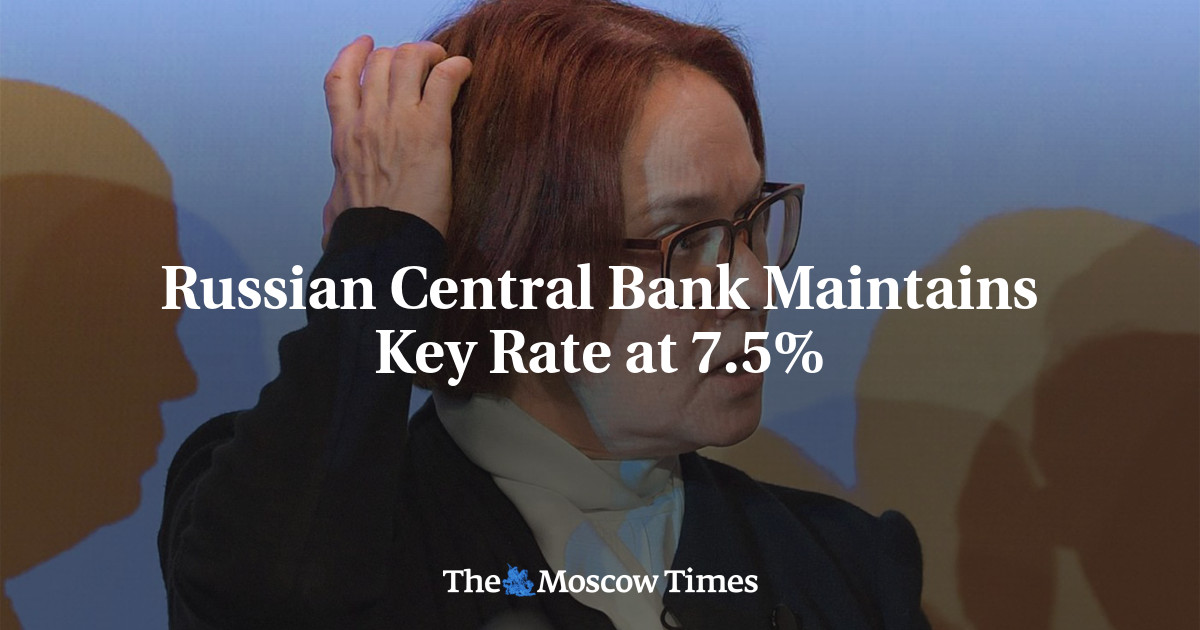 Russian Central Bank Maintains Key Rate at 7.5% - The Moscow Times