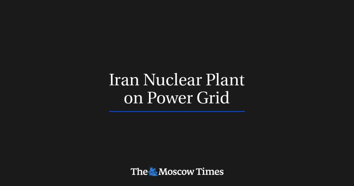 Iran Nuclear Plant on Power Grid