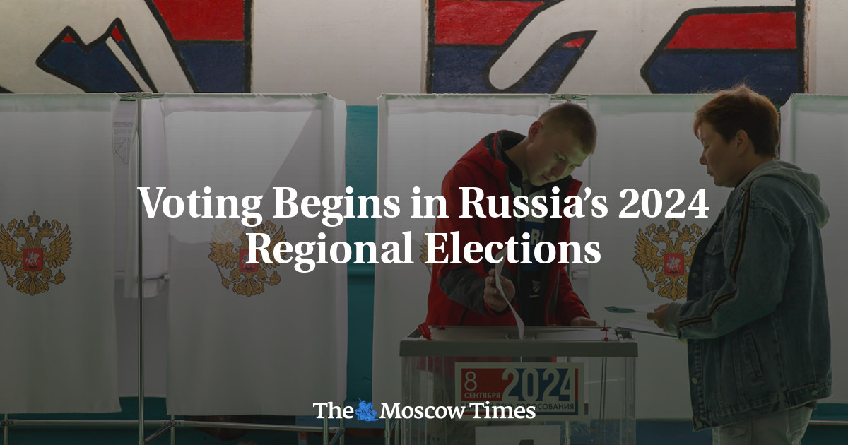 Voting Begins in Russia’s 2024 Regional Elections - The Moscow Times