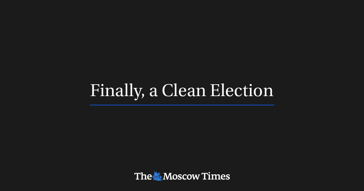 Finally, a Clean Election