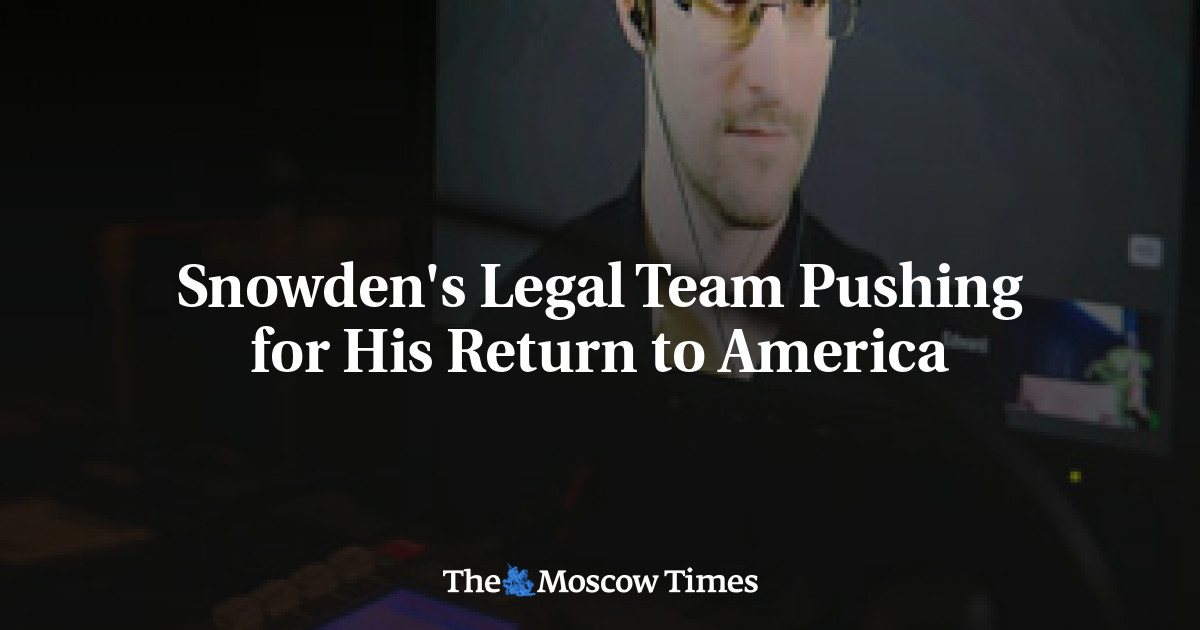 Snowden's Legal Team Pushing for His Return to America