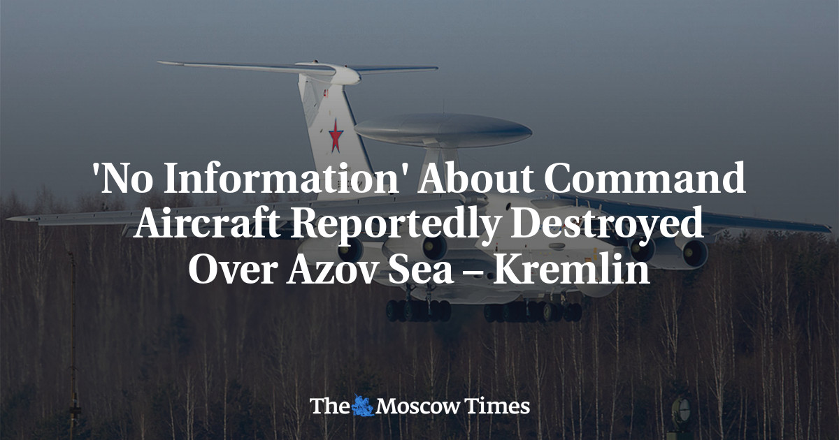 'No Information' About Command Aircraft Reportedly Destroyed Over Azov ...