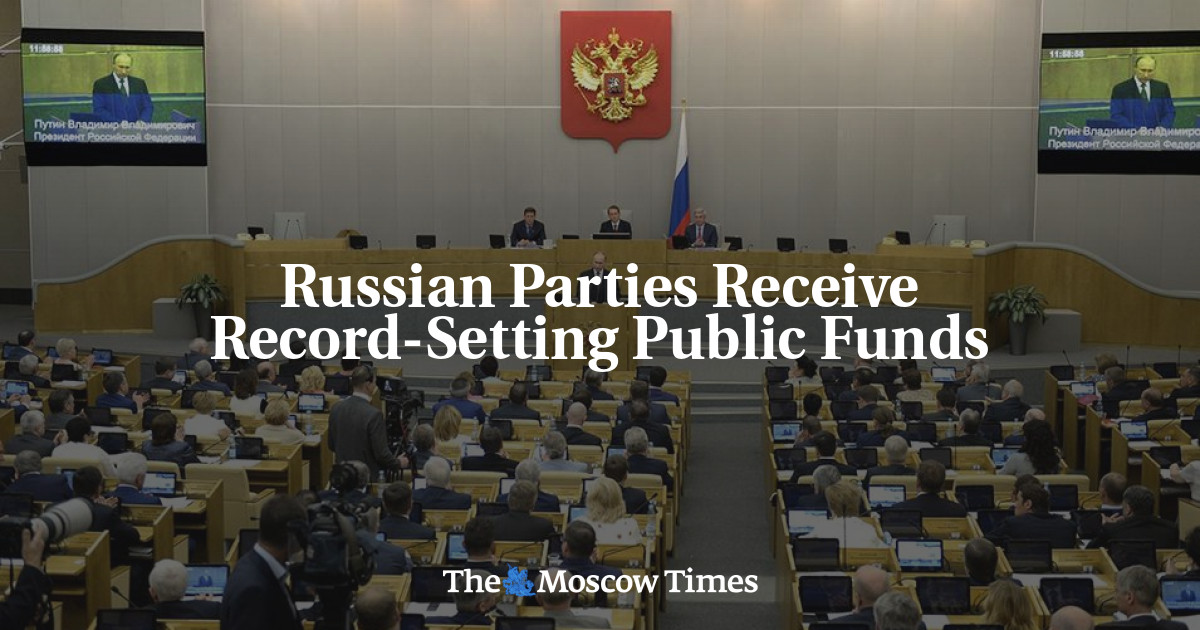 Russian Parties Receive Record-Setting Public Funds