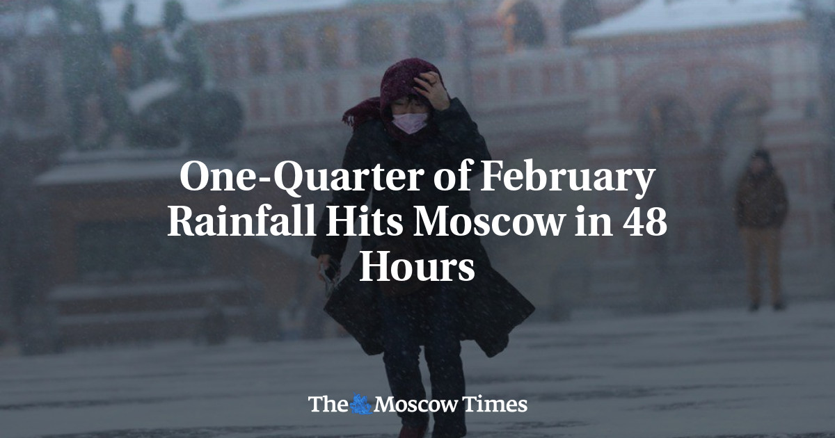 One-Quarter of February Rainfall Hits Moscow in 48 Hours