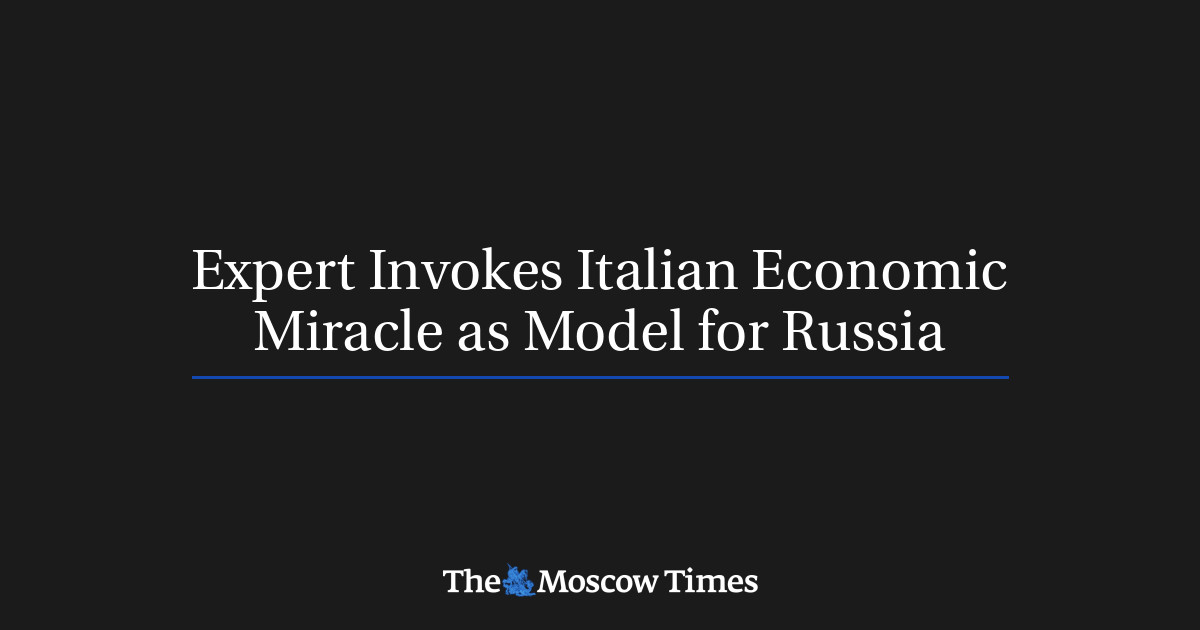 Expert Invokes Italian Economic Miracle as Model for Russia