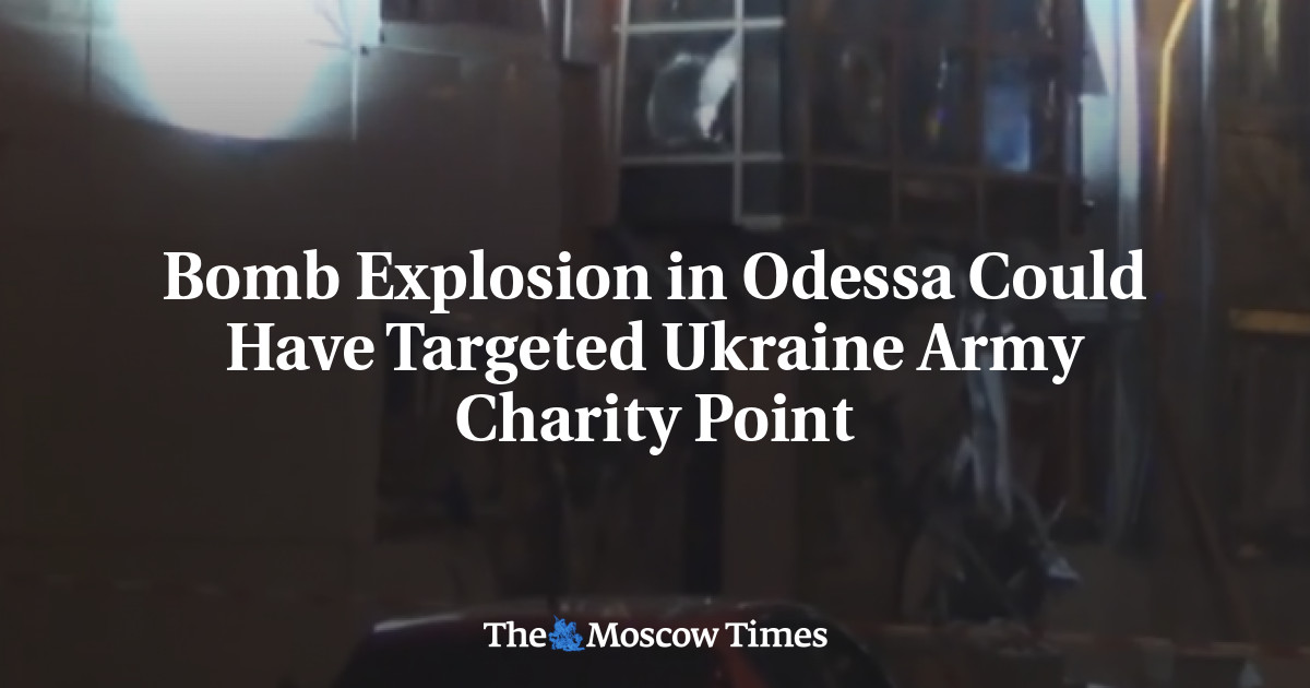 Bomb Explosion in Odessa Could Have Targeted Ukraine Army Charity Point