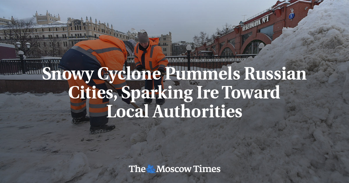 Snowy Cyclone Pummels Russian Cities, Sparking Ire Toward Local ...
