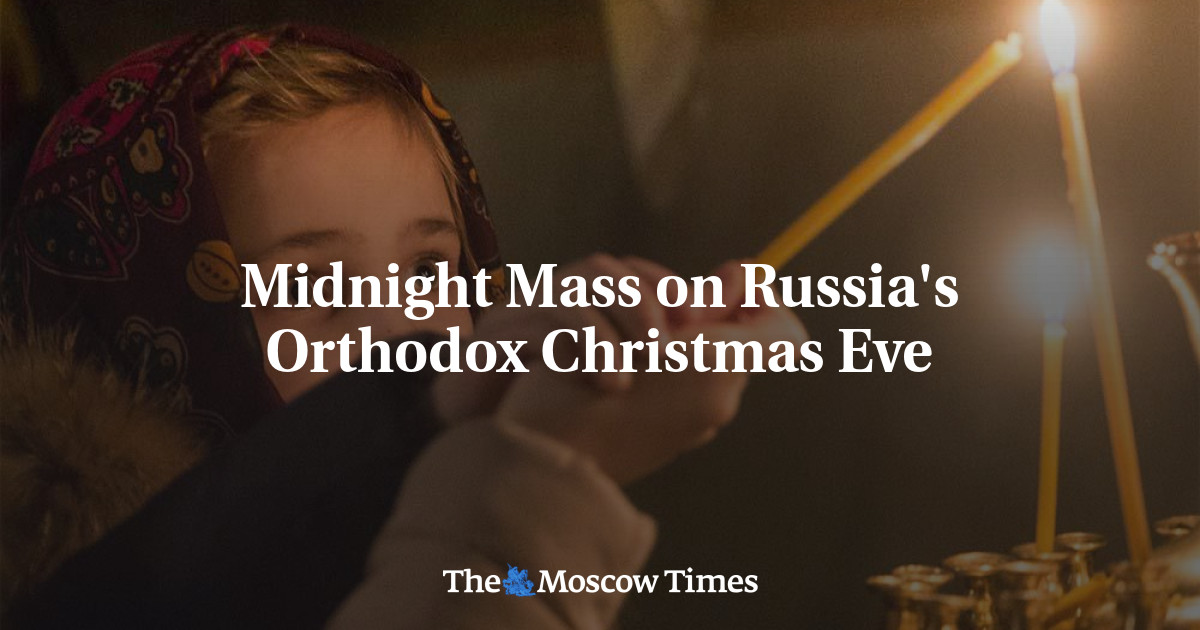 Midnight Mass on Russia's Orthodox Christmas Eve